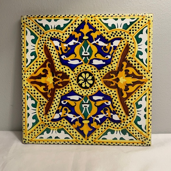 Vintage | Accents | Vintage Graphic Spanish Tile Trivet | Poshmark